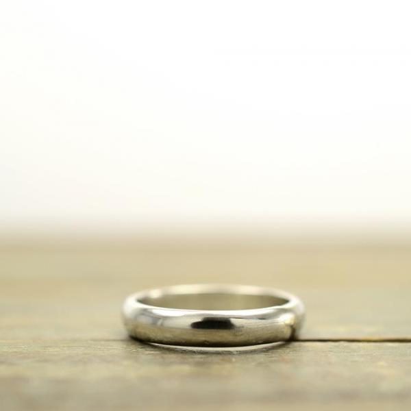 4mm Sterling Silver Simple Wedding Band Ring on Luulla