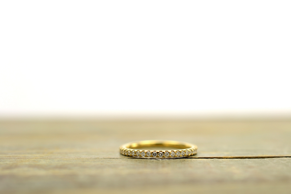 Thin Sterling Silver Cz Band Ring on Luulla